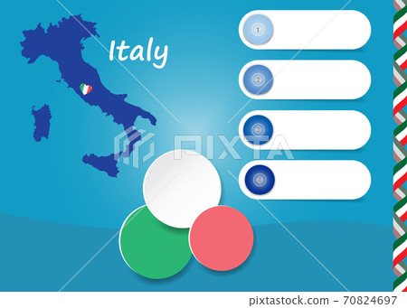 Italy infographics template vector on the blue... - Stock Illustration ...