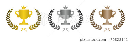 Trophy ranking material (no numbers / glossy) - Stock Illustration ...