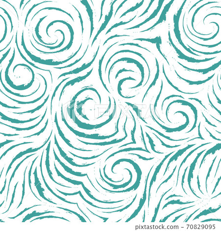 Seamless vector blue pattern of smooth lines... - Stock Illustration ...