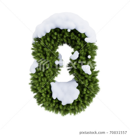 Christmas tree number 8 snow - Stock Illustration [70831557] - PIXTA