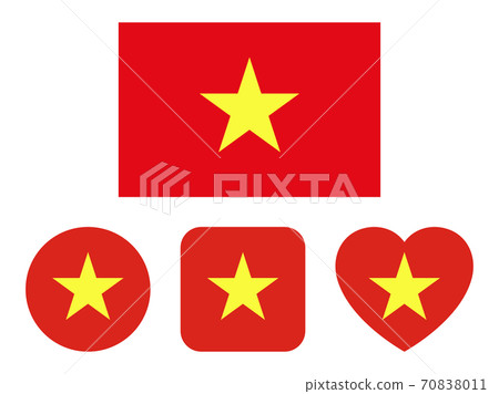 Vietnam flag variation set (no border) - Stock Illustration [70838011 ...