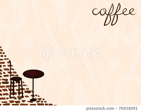 Cafe table and coffee text background (cafe... - Stock Illustration ...