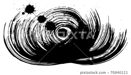 Calligraphy splash handwriting brush illustration - Stock Illustration ...