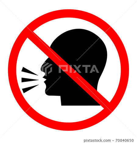 do not talk icon on white background. No... - Stock Illustration ...