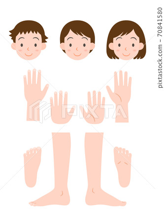 Children's limbs parts - Stock Illustration [70841580] - PIXTA