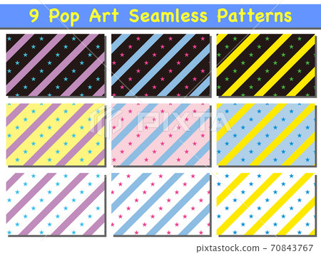 Pop art pattern set 10 - Stock Illustration [70843767] - PIXTA