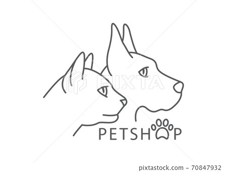 Pet Shop Line drawing Vector pet shop in line... - Stock Illustration ...