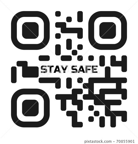 Stay safe QR code vector - Stock Illustration [70855901] - PIXTA