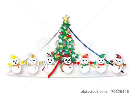 Christmas everyone is a good friend snowman - Stock Illustration ...