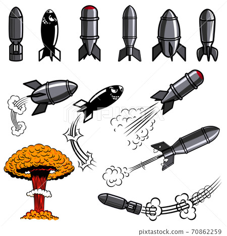 Set of comic style bomb. For poster, card,... - Stock Illustration ...