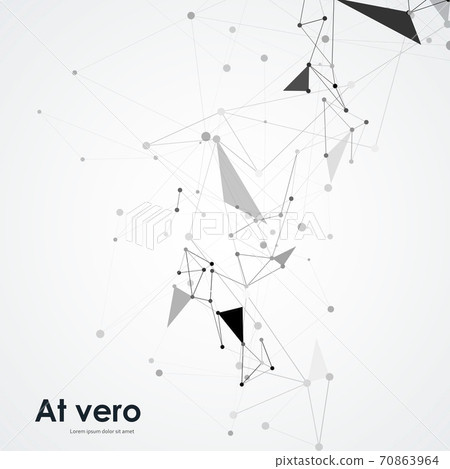 Abstract connection of dots lines.... - Stock Illustration [70863964 ...