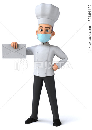 Fun cartoon chef character with a mask - Stock Illustration [70864162 ...