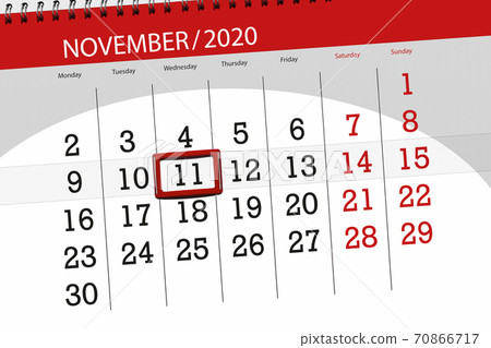 Calendar planner for the month november 2020,... - Stock Illustration ...