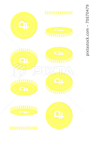 Russian ruble rotating coins set, animation ready. - Stock Illustration ...