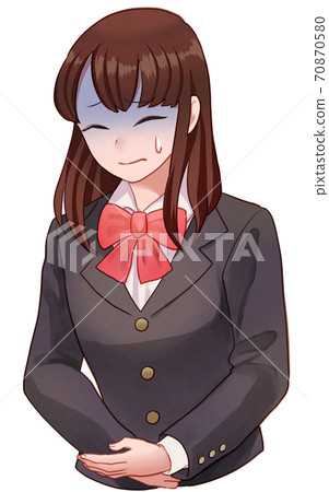 Illustration of a female student suffering from... - Stock Illustration ...