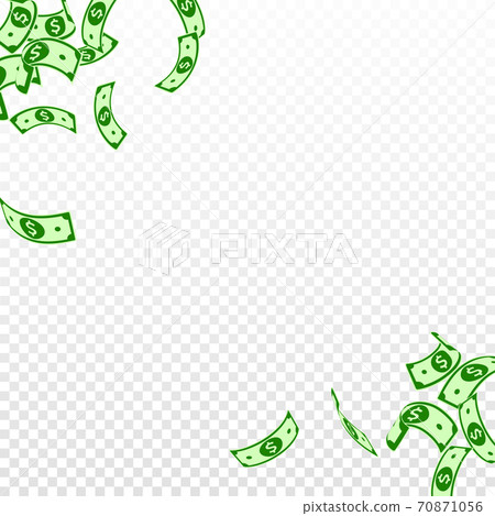 American dollar notes falling. Floating USD bills -插圖素材 [70871056 ...