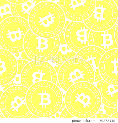 Bitcoin, internet currency gold coins seamless pat - Stock Illustration ...