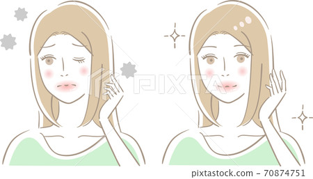 Hair odor female before and after - Stock Illustration [70874751] - PIXTA
