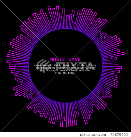 Round music wave player logo. Colorful... - Stock Illustration ...