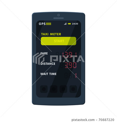 Taximeter Device, Calculating Equipment for... - Stock Illustration ...