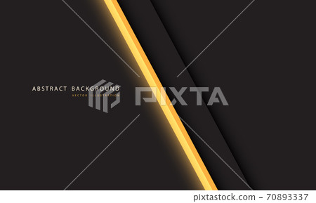 Abstract yellow light neon line slash on dark... - Stock Illustration ...