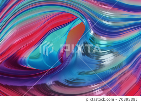 Computer generated colorful wavy surface 3d render - Stock Illustration ...