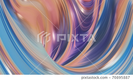 Colorful wavy surface 3d rendering, 3d wallpaper - Stock Illustration ...