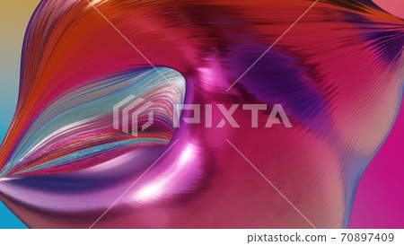 Computer generated colorful wavy surface 3d render - Stock Illustration ...