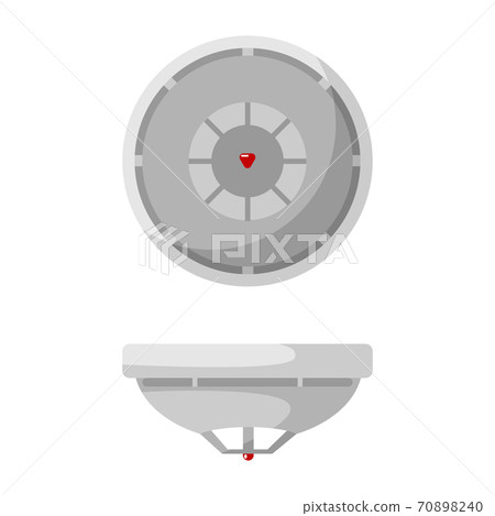 Fire prevention smoke detector sensor icon... - Stock Illustration ...