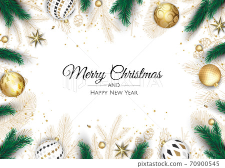 Merry Christmas and Happy New Year. Xmas... - Stock Illustration ...