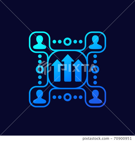 team growth and development vector icon - Stock Illustration [70900951 ...