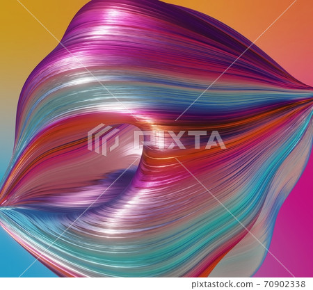 Computer generated colorful wavy surface 3d render - Stock Illustration ...