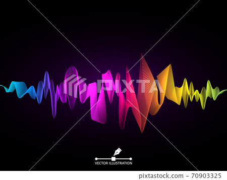 Sound wave concept. Colorful digital equalizer.... - Stock Illustration ...