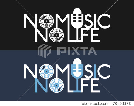 Music slogan for print. Music design set for... - Stock Illustration ...