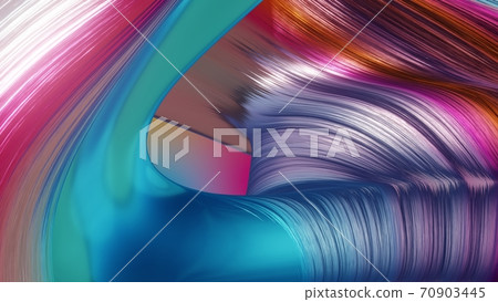Computer generated colorful wavy surface 3d render - Stock Illustration ...