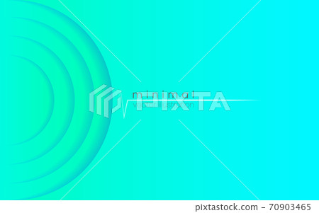 Minimal background. Soft turquoise layers.... - Stock Illustration ...