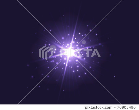 Purple glowing light burst explosion on dark... - Stock Illustration ...