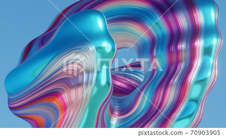 Computer generated colorful wavy surface 3d render - Stock Illustration ...