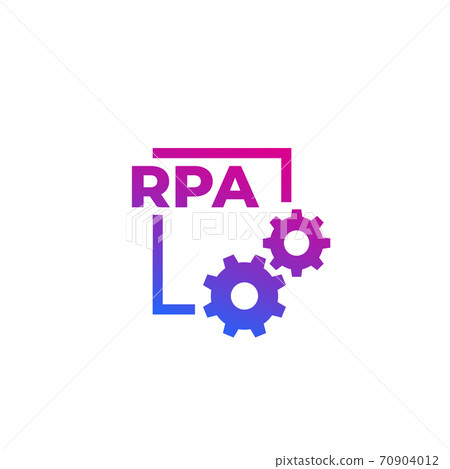 RPA vector icon with gears - Stock Illustration [70904012] - PIXTA