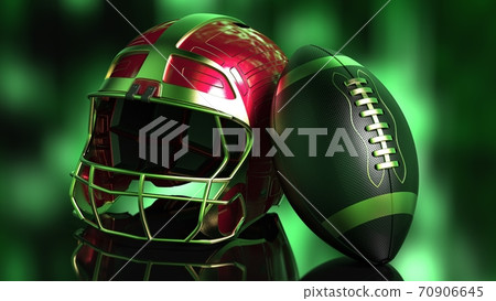 3D illustration of American football - Stock Illustration [70906645 ...