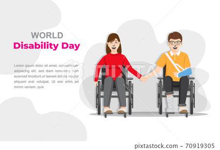 World disability day, handicapped persons.... - Stock Illustration ...