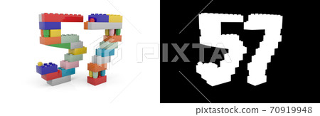 Number fifty-seven (number 57) from building... - Stock Illustration ...