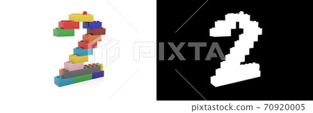 Number two (number 2) from building bricks - Stock Illustration ...