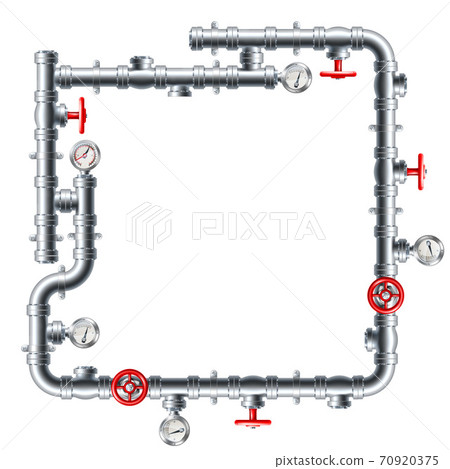 Pipe Frame Pipework Border Design - Stock Illustration [70920375] - PIXTA