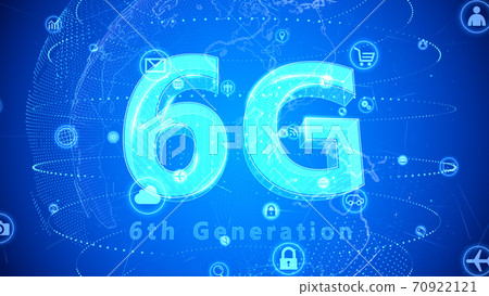 6G Technology Icon Network Symbol Internet... - Stock Illustration ...