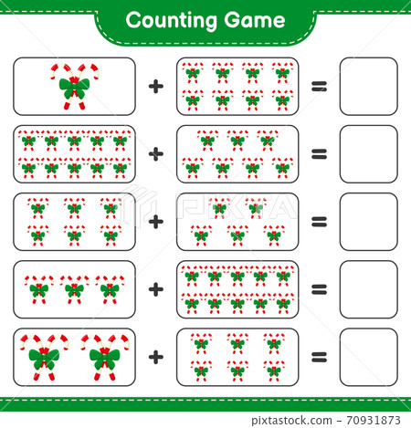 Counting game, count the number of Candy Canes... - Stock Illustration ...