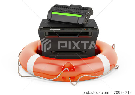 Service and repair of multifunction printer... - Stock Illustration ...