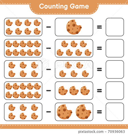 Counting game, count the number of Cookies and... - Stock Illustration ...