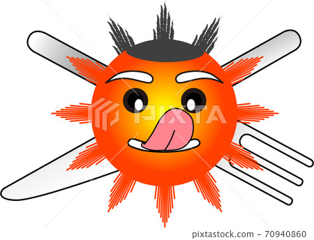 solar, sun, cartoon character - Stock Illustration [70940860] - PIXTA