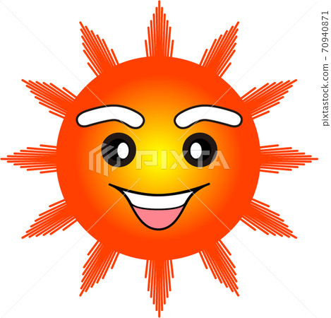 solar, sun, cartoon character - Stock Illustration [70940871] - PIXTA